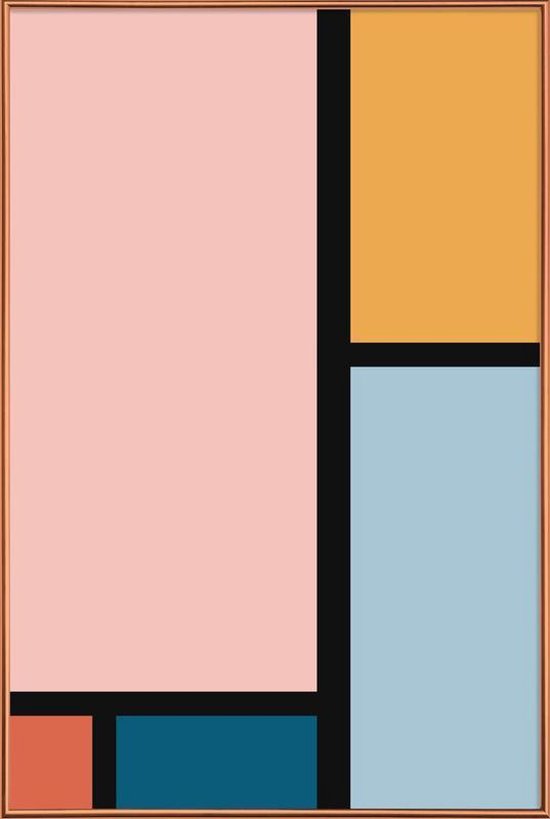 JUNIQE - Poster met kunststof lijst Perspective -40x60 /Kleurrijk | bol.com