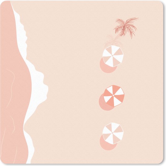 Muismat Earthy Abstractions - 3 - Abstract beige strand illustratie ...