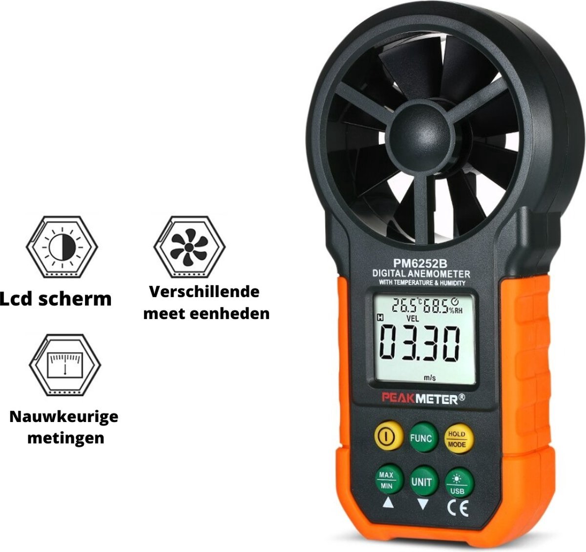 Windmeter - Anemometer - Windmeter Voor Buiten - Handwindmeter ...