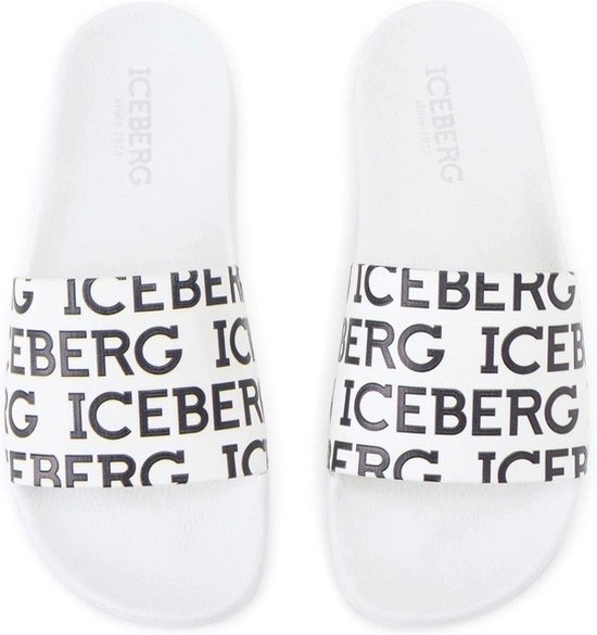 ICEBERG - Logo Slides - Wit - Heren - 41 | bol.com
