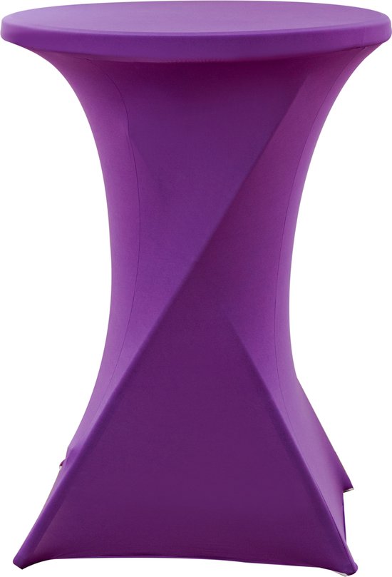 Statafelrok paars 80 cm per 6 - partytafel - Alora tafelrok voor statafel -... | bol