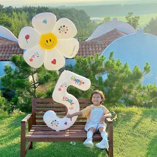 LoHa party®Daisy Folie ballonnen Set-XXL Cijfer Folie Ballon 2-Instagram-Tik Tok-Happy... | bol.com