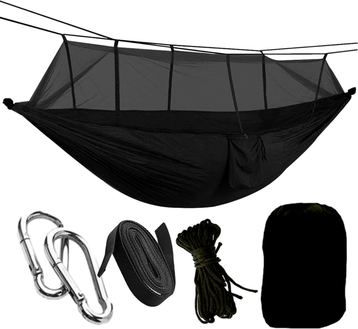 HSXL Lichtgewicht Outdoor Hangmat met Muggennet en Accessoires ...