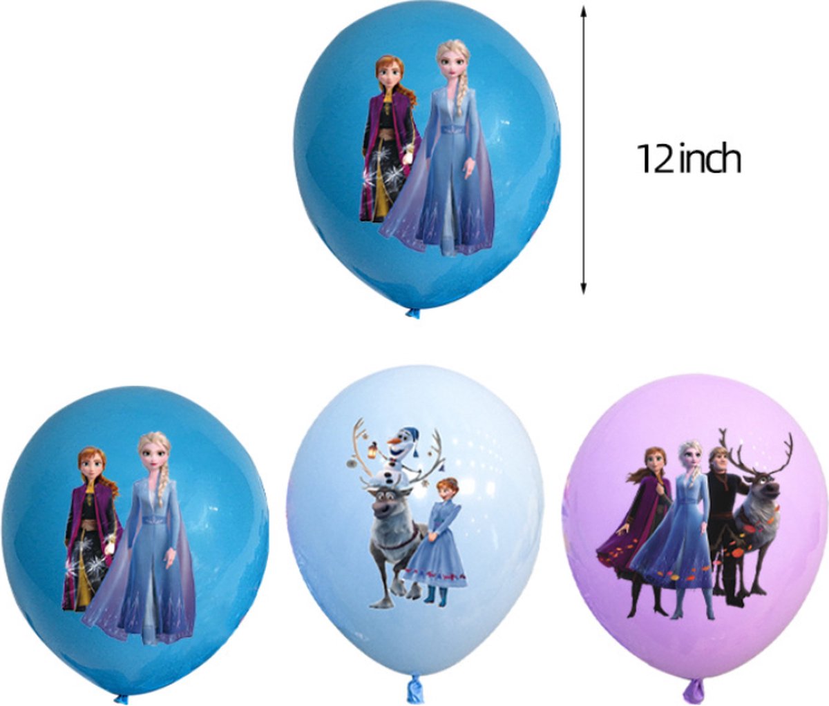 Frozen Ballonnen - 12 Stuks - Frozen Thema - Verjaardag Versiering ...