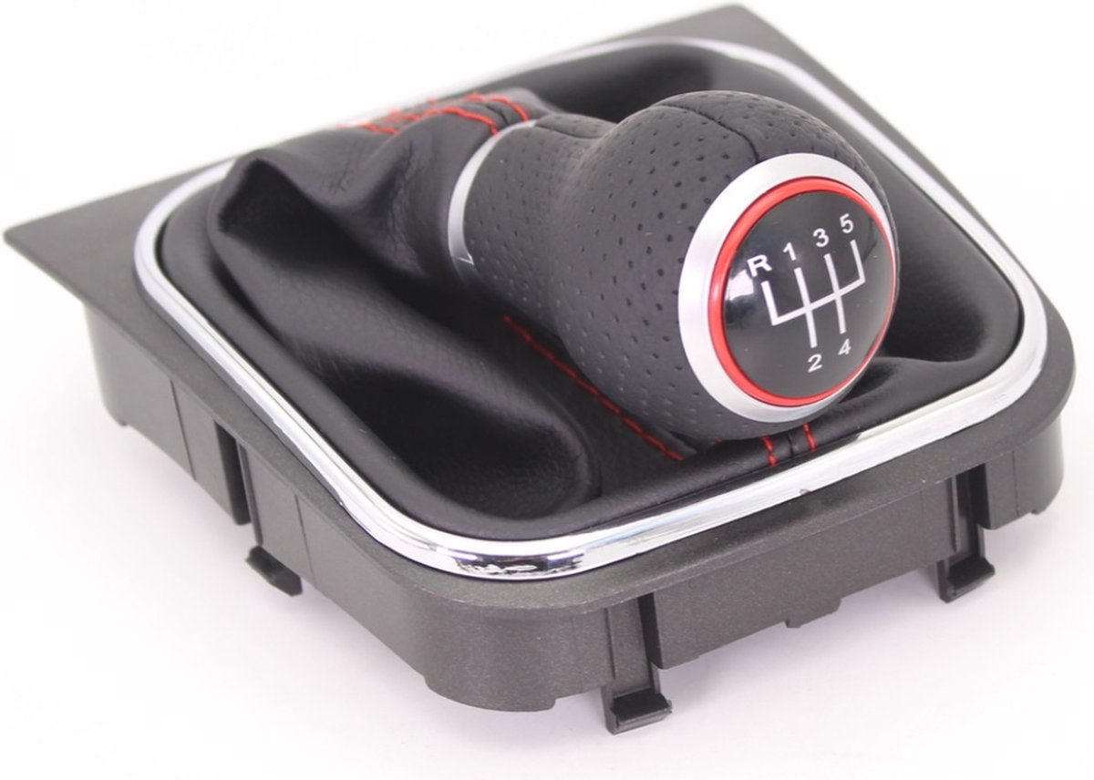 Lederen Sport Pook Schakel Pook Geschikt voor VW Golf Gti Gtd R R20 R Line Tdi Tsi 5 Speed | bol.com