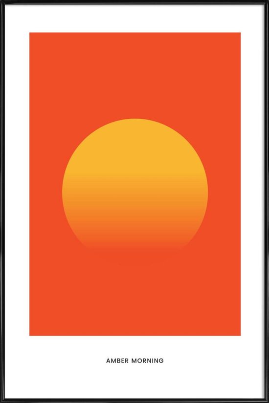 JUNIQE - Poster in kunststof lijst Morning #4 -20x30 /Geel & Oranje | bol
