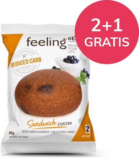 Feeling OK | Sandwich Cacao | Optimize | 1 x 40 gram | Snel afvallen ...