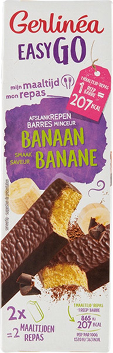 Gerlinea Easy Go Afslank Maaltijdrepen Banaan 2x58g | bol.com