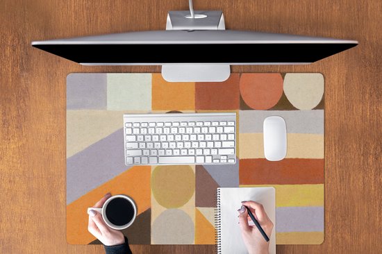 Muismat XXL - Bureau onderlegger - Bureau mat - Geometrie - Vormen ...