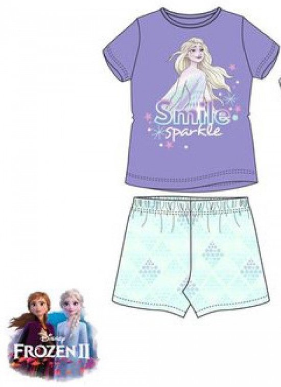 Frozen pyjama meisjes - shortama Elza - Frozen shortama lichtpaars ...