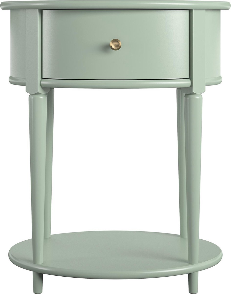 Bijzettafeltje met 1 lade in MDF groen | bol