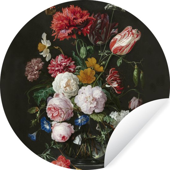 WallCircle - Behangcirkel - Muurstickers slaapkamer - Bloemen - Stilleven - Kunst -... | bol.com
