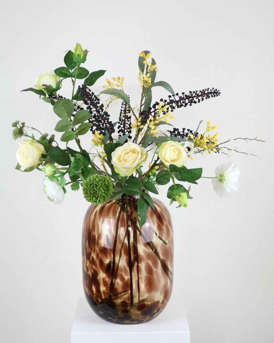 Zijden boeket-bloemen- moederdag cadeau- zijden bloemen- kunstboeket ...