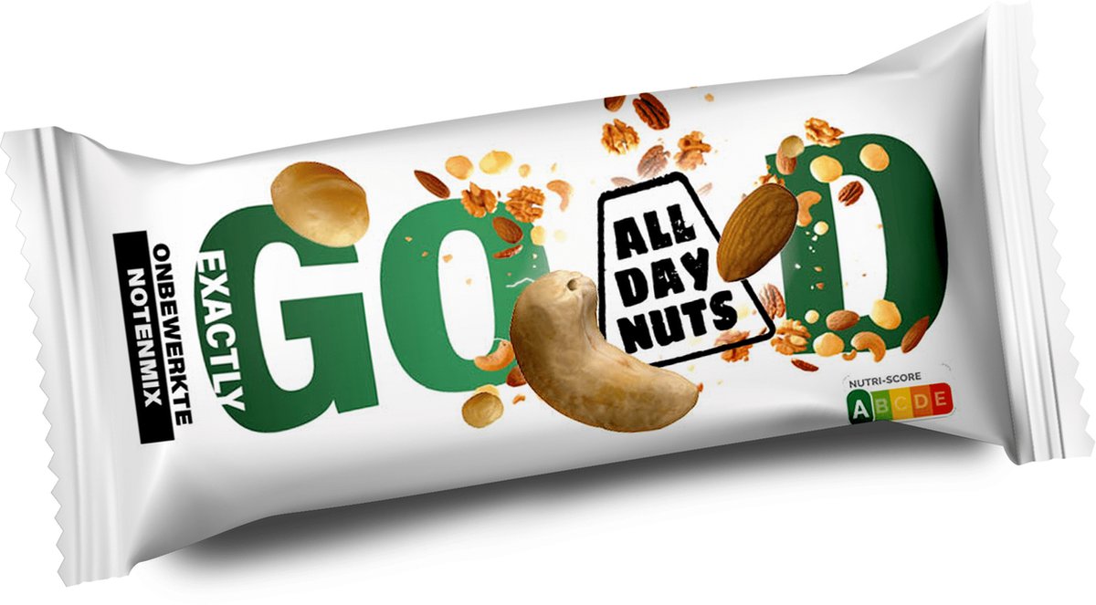 All Day Nuts - Exactly Good Display - 10 x 25 gram - Notenmix - Gezond ...