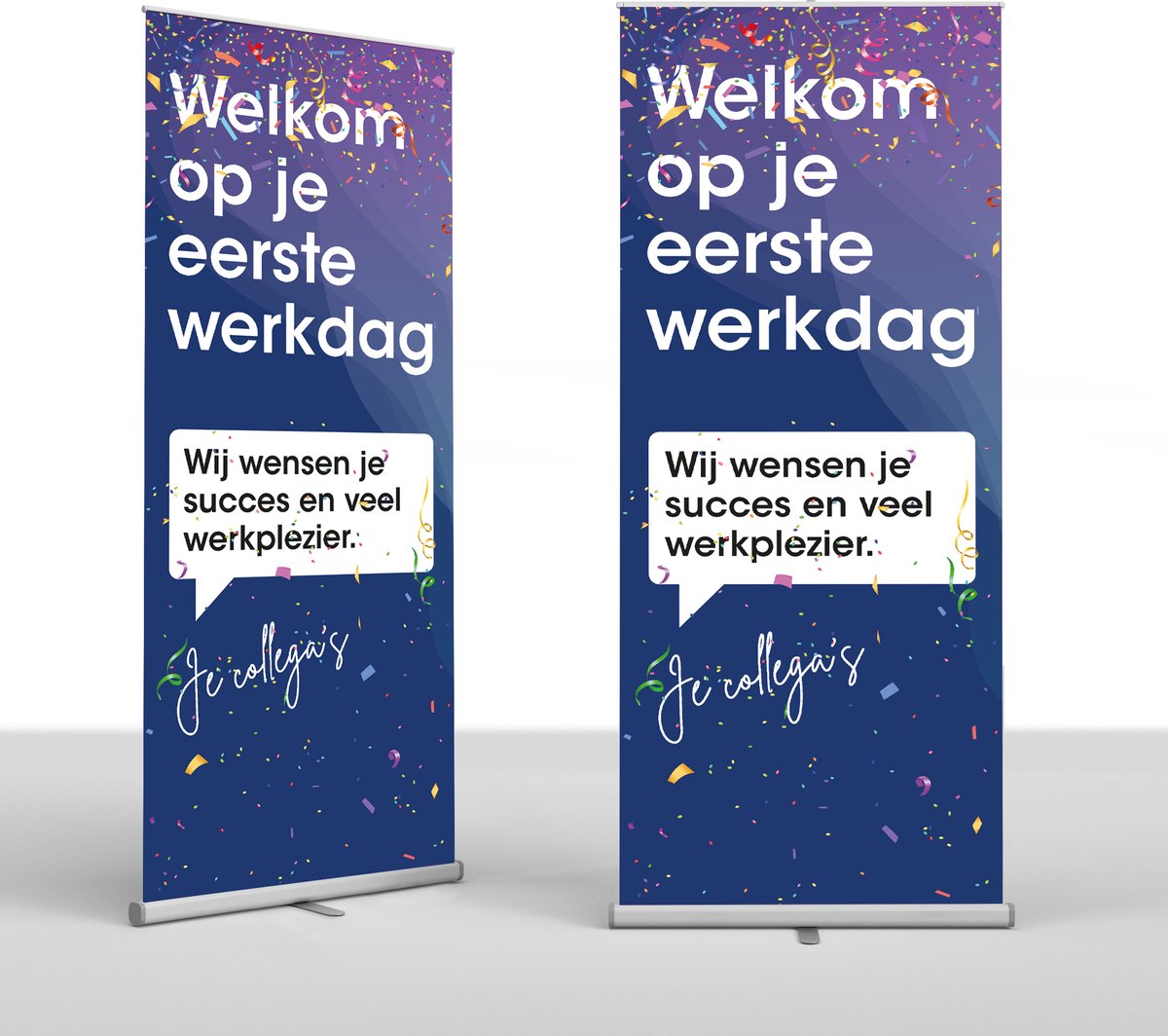Roll banner - Banier - Welkomst cadeau - nieuwe collega - eerste ...