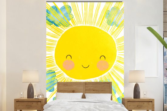 Zon - Geel - Kinderen - Illustratie - Behangpapier | bol