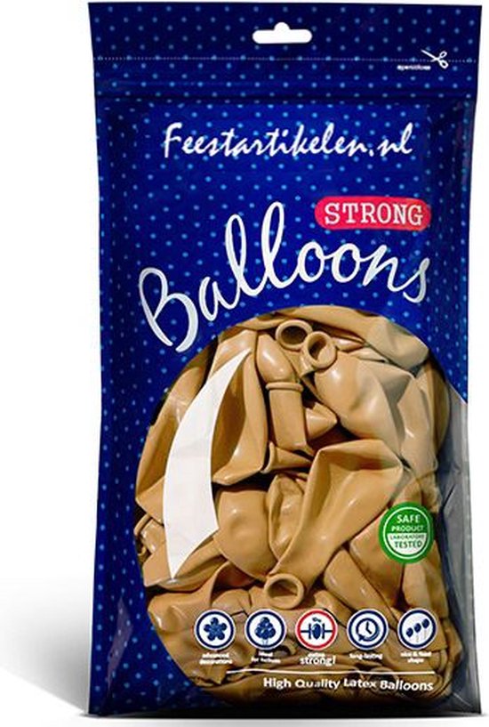 Ballons dorés 300 pièces - Ballons solides - Convient à l'hélium | bol