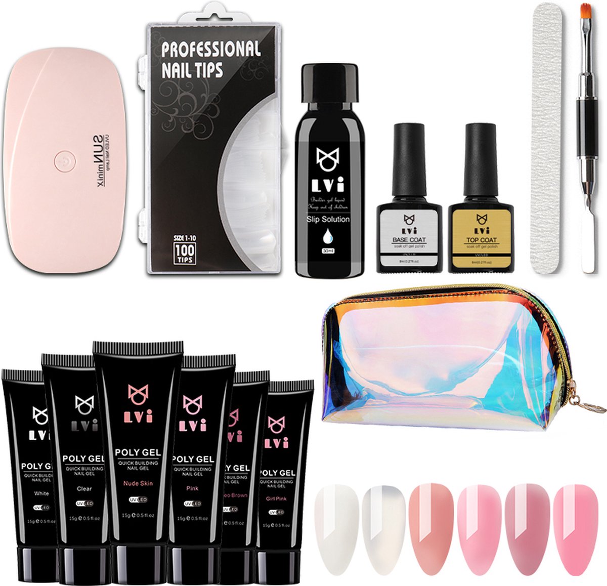Polygel Starter Pakket - Complete set incl. USB UV/Led mini lamp ...