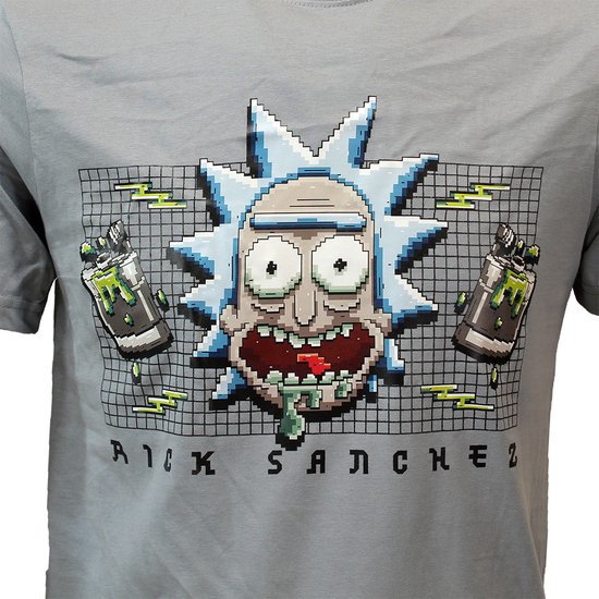 Rick and Morty Rick Sanchez Pixel T-Shirt - Officiële Merchandise | bol.com