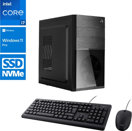 Intel Compleet PC + Muis & Toetsenbord | Intel Core i7 | 32 GB DDR4 | 1 ...