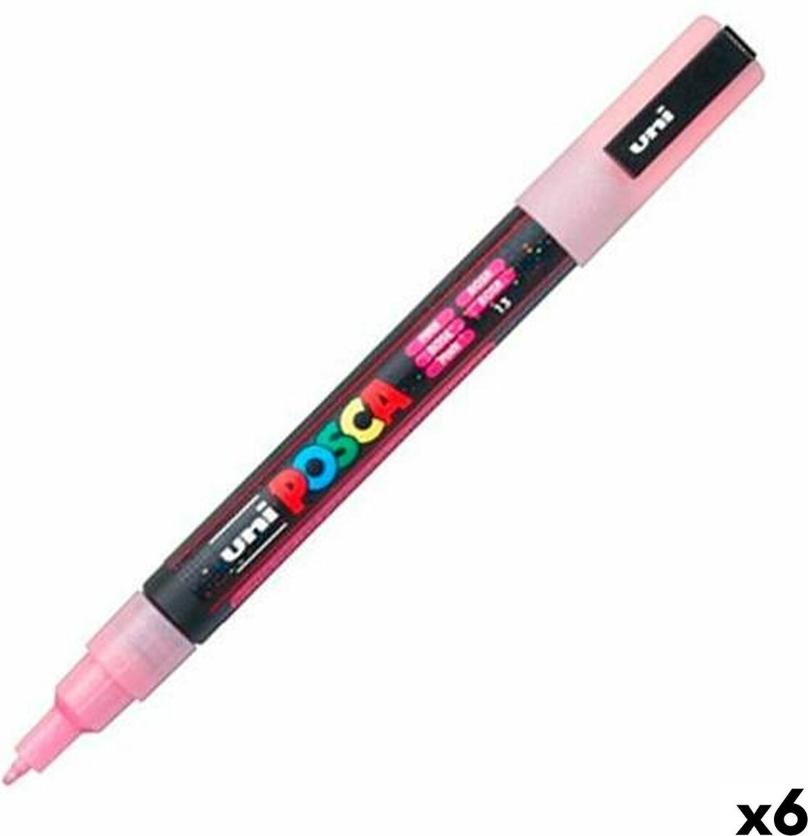 Posca Stiften PC-3M Fine Tip - verfstiften - Glitter roze - 6 stuks ...