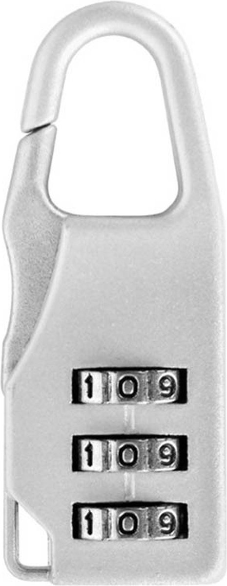 2 Stuks Hangslotje met 3 Cijfercode – 3 Cijfers – Zilver – Voor Kluisje ...