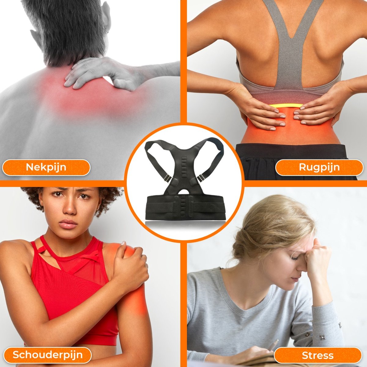 Luxegoed ® - Rug- schouders - Nek - Rug brace - Postuur Corrector - Rug ...