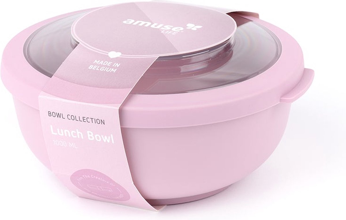 Amuse Life Snack Bowl - Snackdoosje - Tritan deksel - 200 ml - Grijs ...