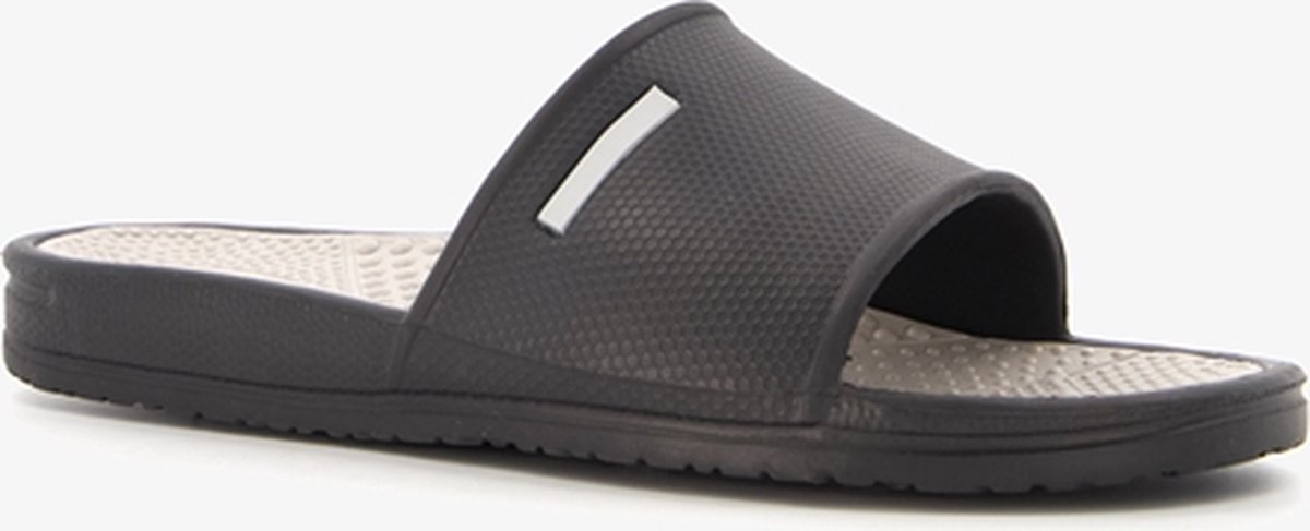 Heren badslippers zwart - Maat 42 | bol