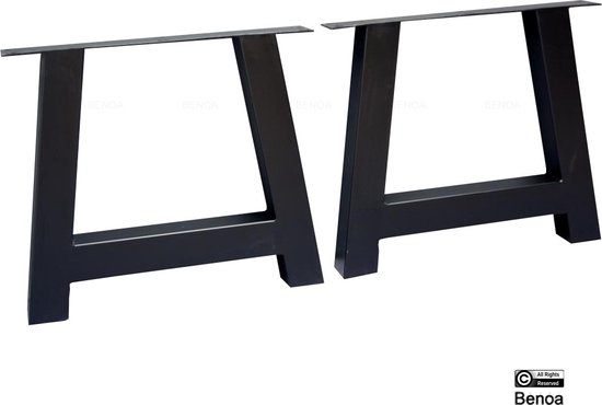 A tafelpoot eettafel metaal 8x8 cm Set - Zwart | bol
