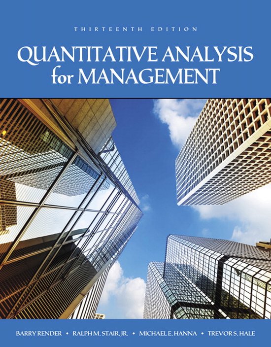 Quantitative Analysis for Management | 9780134543161 | Barry Render ...