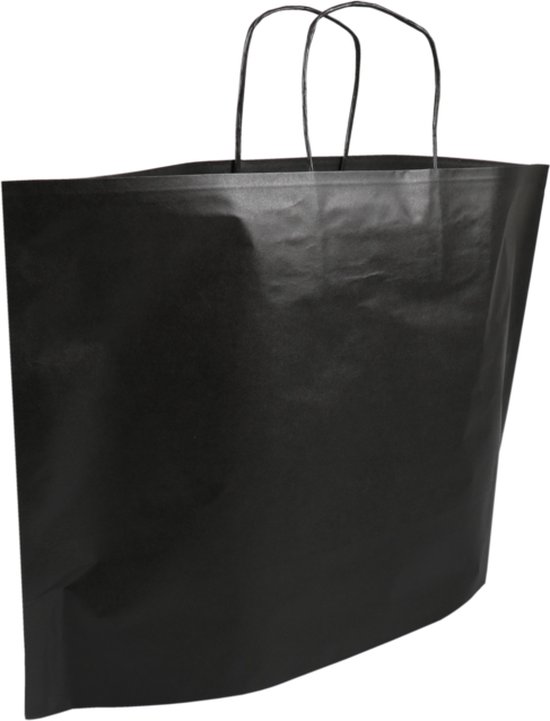 Tas - Papier - gedraaid papieren koord - 46x31.5cm - bodemvouw 15cm ...