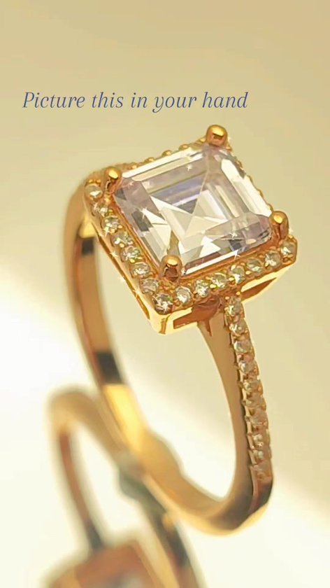 PROMETIDA / Goud Zilver Ring /Ring Lupita / Dames ring / Dames cadeau ...