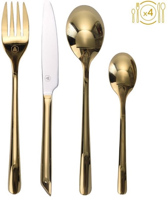 LG bestek cha goud 16 stuks | bol.com