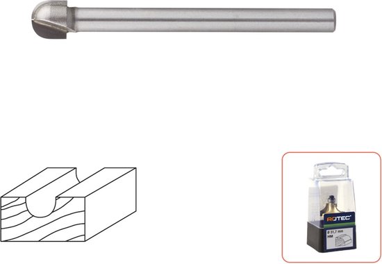 Rotec HM Houtrotfrees, SILVER-LINE, d2=6 /ø9,5 | bol