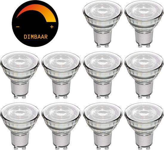 GU10 Halogeen Spotjes 35W - Dimbaar - GU10 fitting MR16 - Warm wit - 10PACK | bol.com