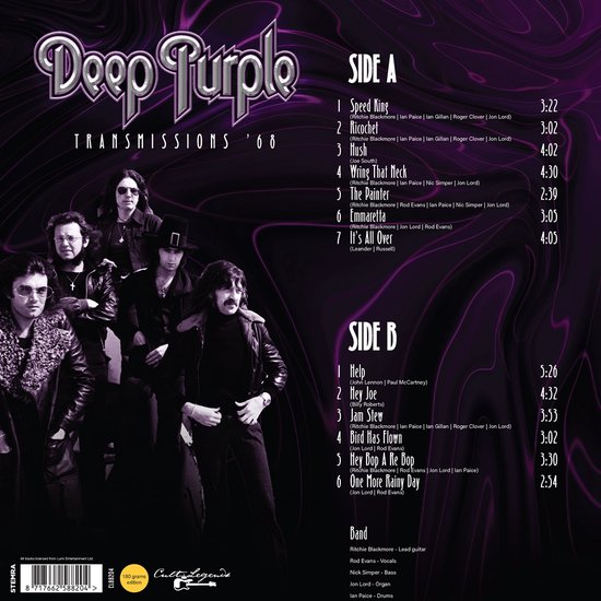 Deep Purple - Transmissions '68 (LP), Deep Purple | Muziek | bol