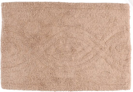 Items Badmat - bruin - microfiber - rechthoekig - 80 x 50 cm - Matten ...