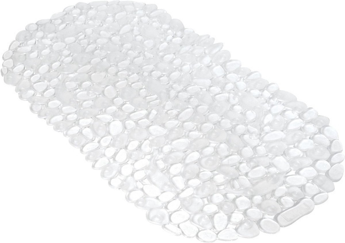 Transparante anti-slip badmat transparant 36 x 69 cm ovaal - Pebbles ...