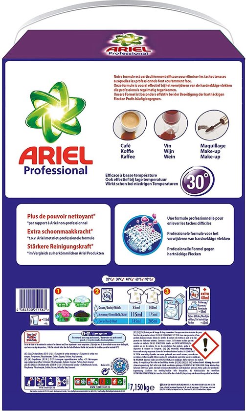 Ariel - Professional - Waspoeder Color - 5.85kg - 90 Wasbeurten | bol