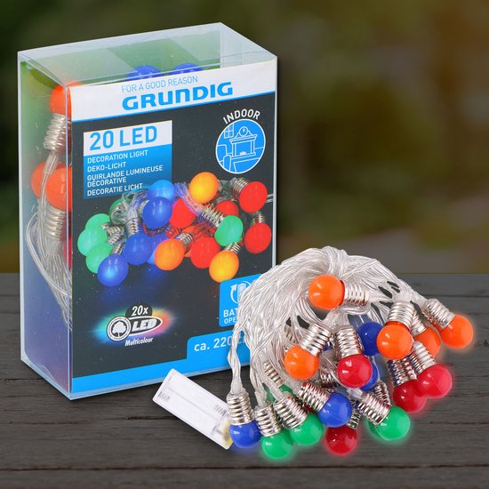 GRUNDIG led lichtketting met 20 lampjes , Gekleurd | bol.com