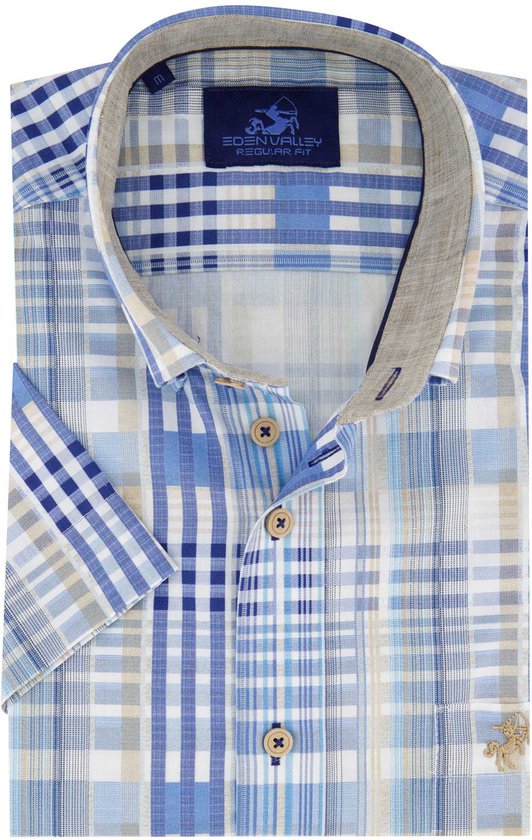 Eden Valley overhemd blauw geruit - 4748 | bol.com