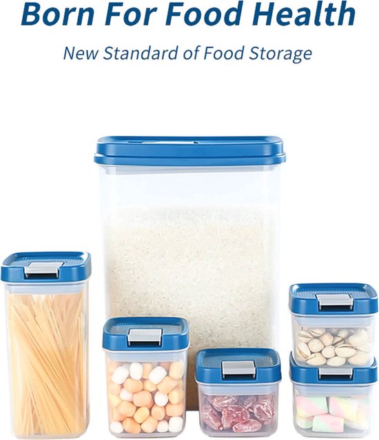 Voedsel Opbergdoos 6 stuks - Voedsel Containers - Vershoudbakjes ...