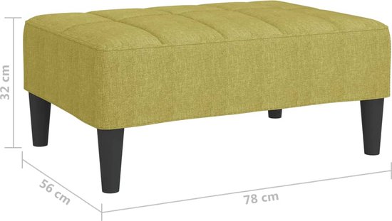 ModernLife' - Voetenbank 78x56x32 cm stof groen | bol