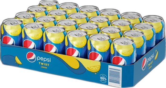 Pepsi - Twist - Cola met Citroensmaak - 24 blikken- 0,33 Liter | bol
