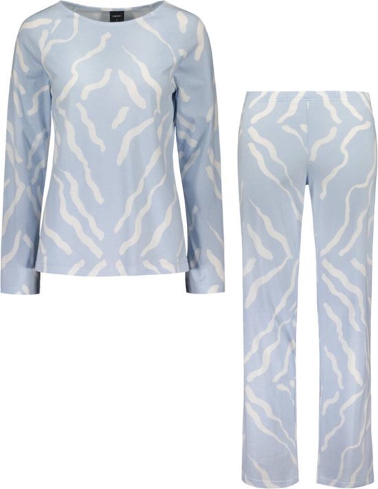 Nanso pyjama dames Selina | lichtblauw wit | bol