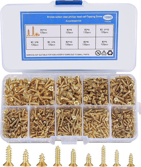 zelftappende schroeven-assortimentset / universal screw assortment box ...