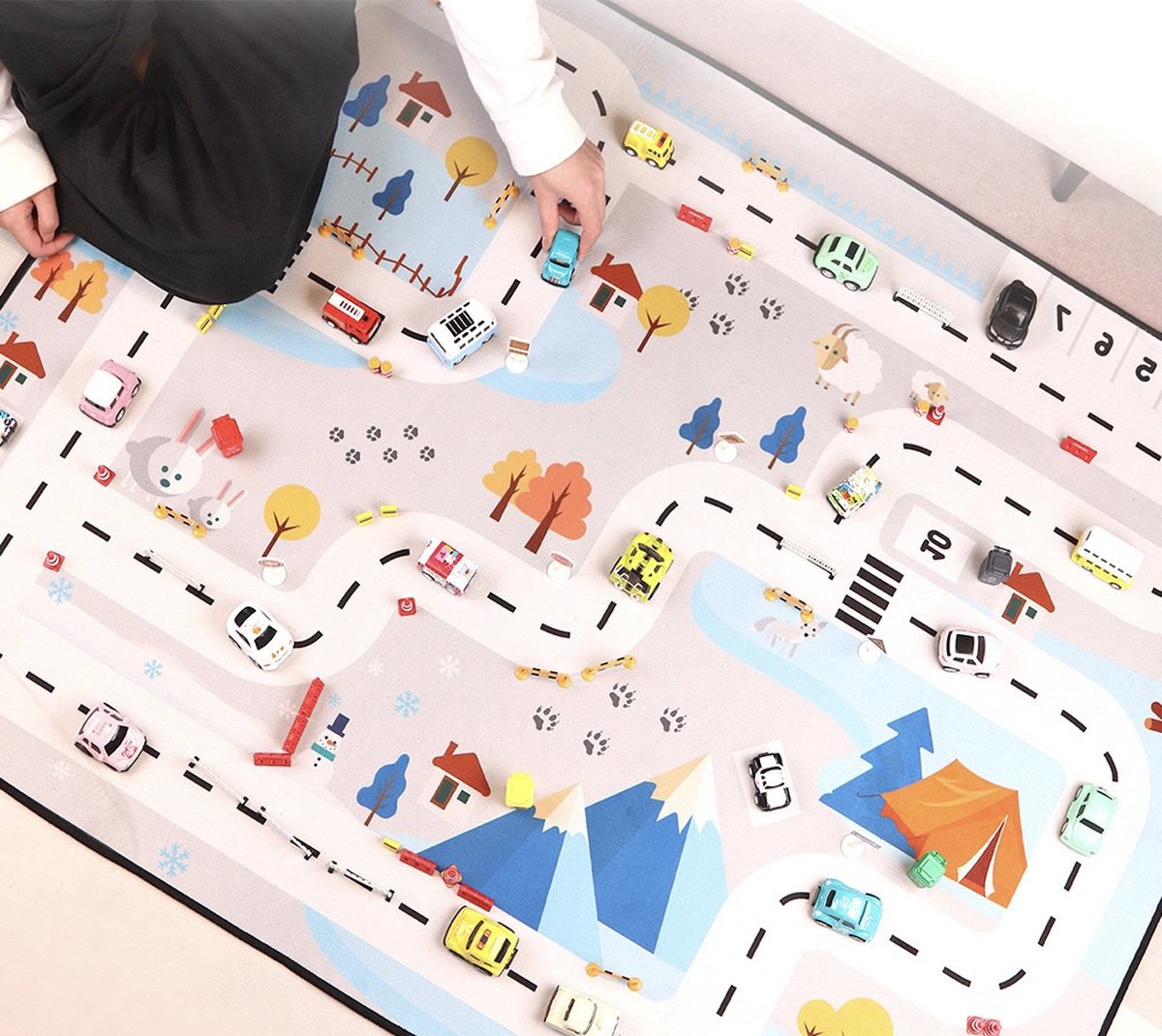 Nixnix - Kinder Vloerkleed - 100cm x 130cm - Kinderkamer - Babykamer ...