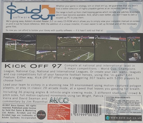 Kick Off 97, Sold Out (Jewel Case) - MS Dos (1997) | Games | bol