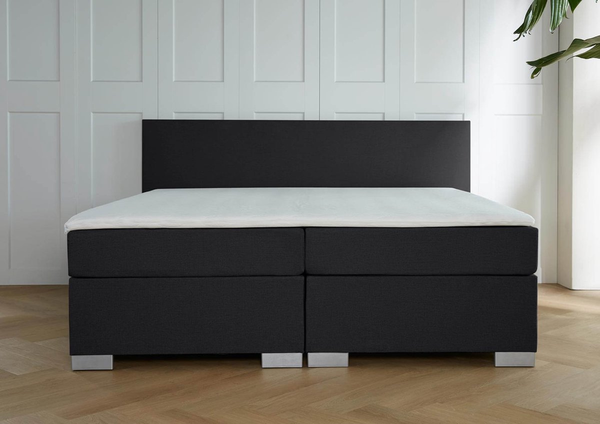 Boxspring Milano - 180x200 - Zwart - met gratis topper! | bol.com